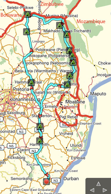 Map Of South Africa Kruger National Park